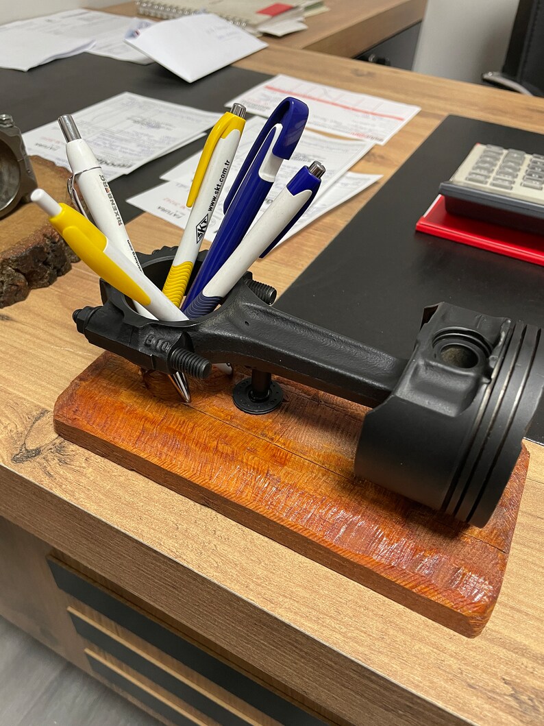 Piston Pen Holder / Real Car Engine Parts / Piston Pencil Case / Piston ...