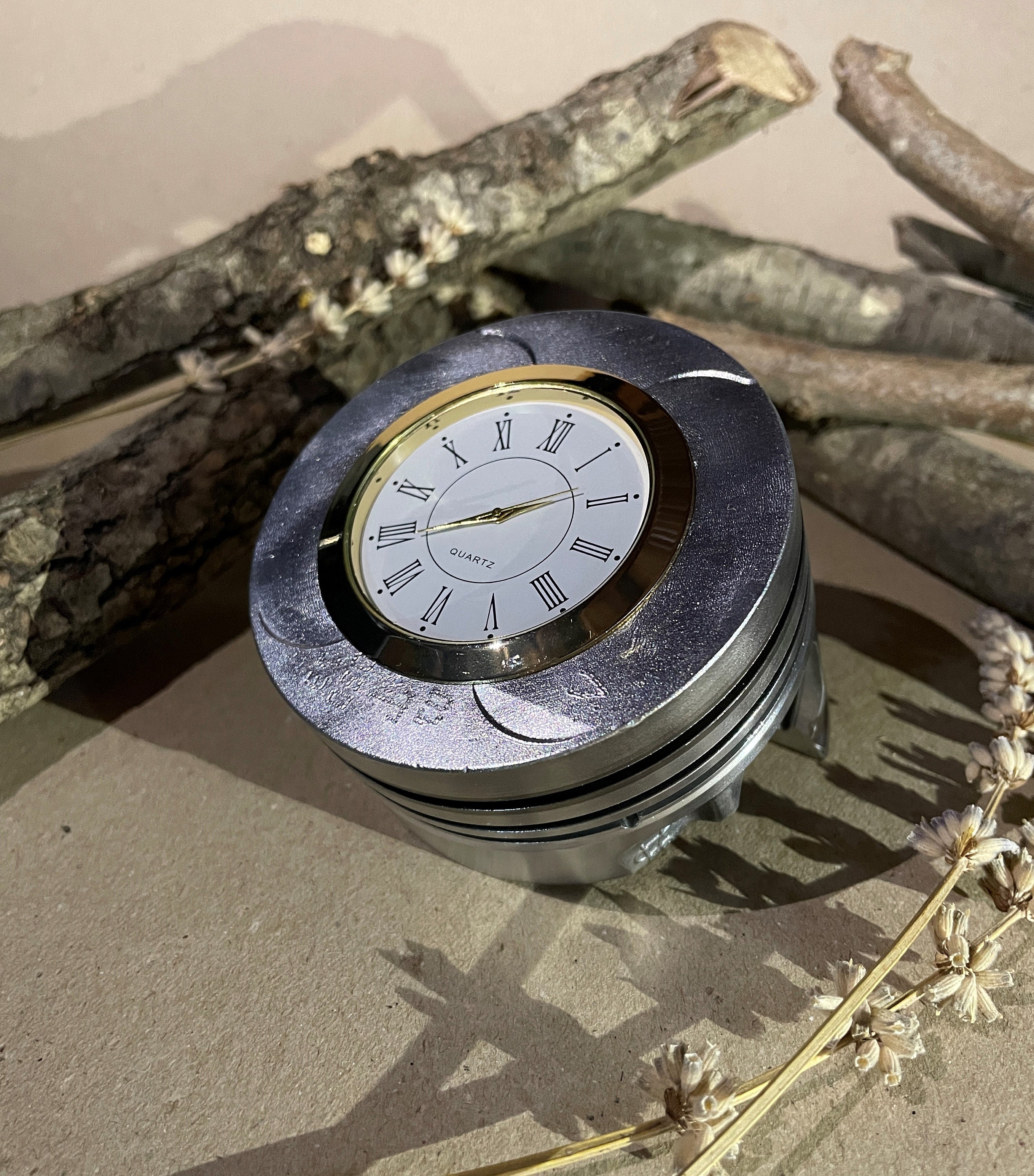 Piston Table Clock / Real Car Engine Parts / Office Clock / - Etsy