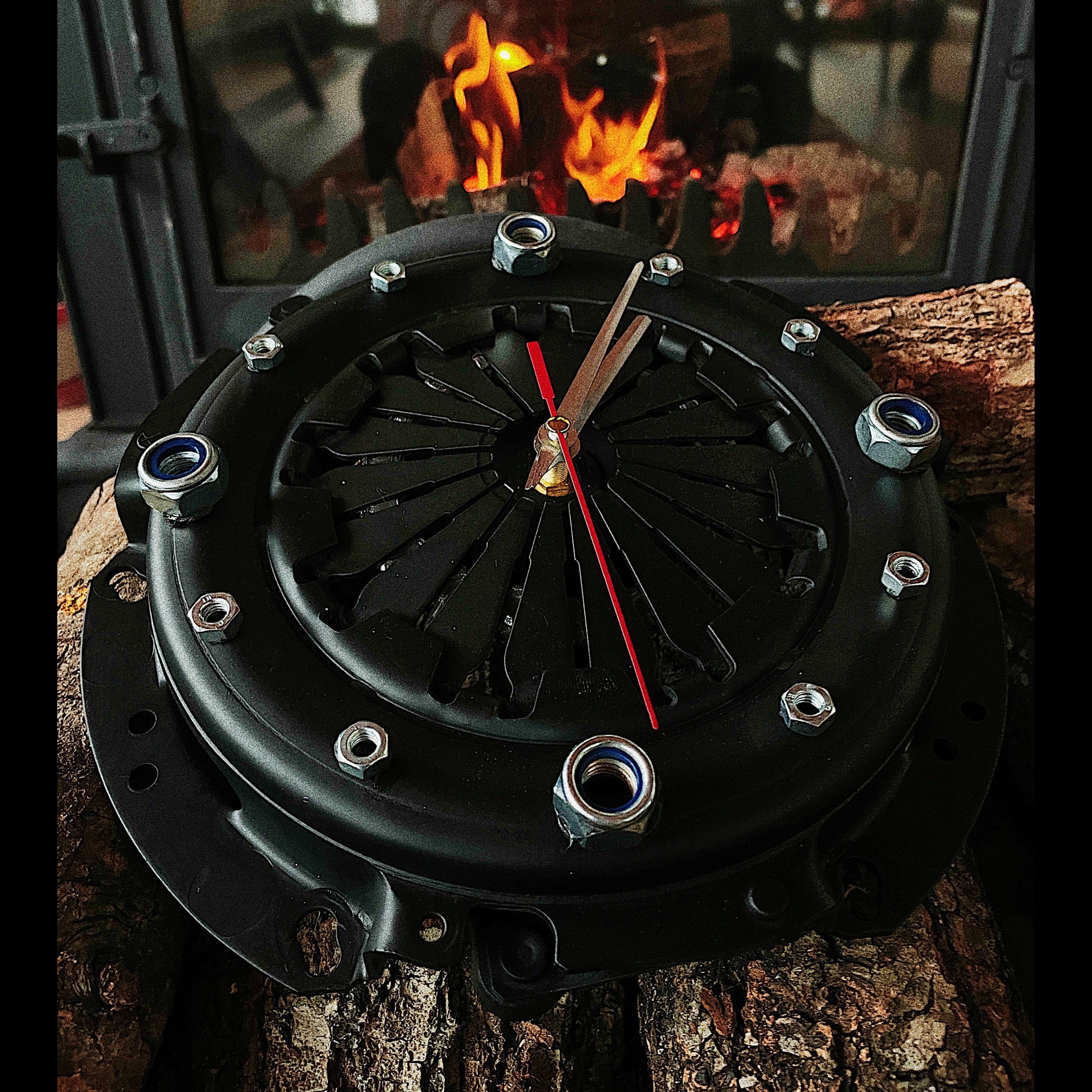 Car Clutch Wall Clock / Large Urban Clock / Handforged Clock / - Etsy