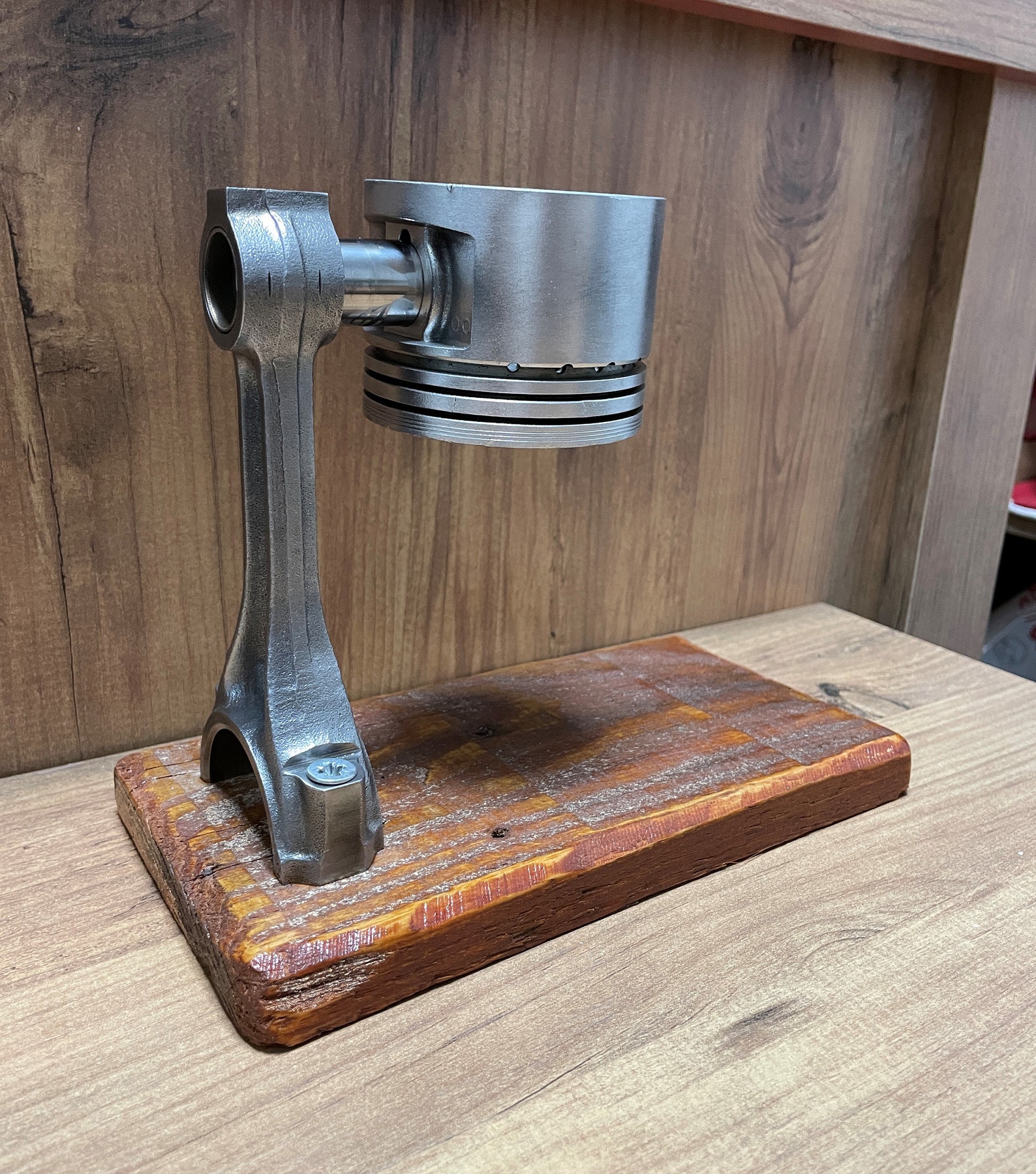 Personalized Wooden Piston Office Pen Holder / Real Car Engine Parts ...