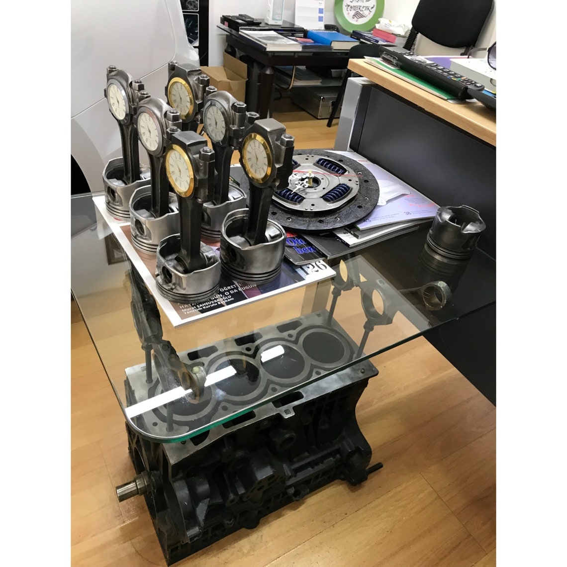 Personalized Engine Table // Engine Table / Gearhead / Man - Etsy