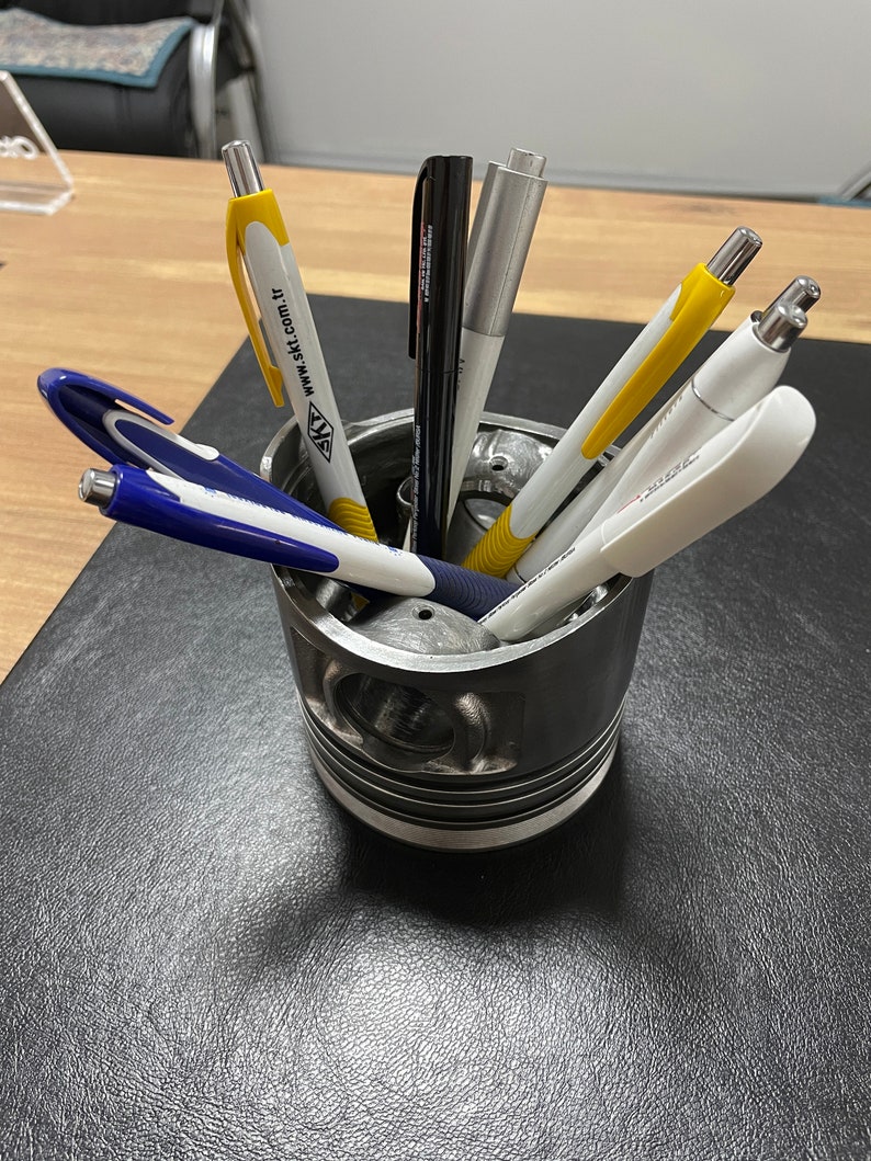 Piston Pen Holder | Real Car Engine Parts | Desk Organizer - Etsy
