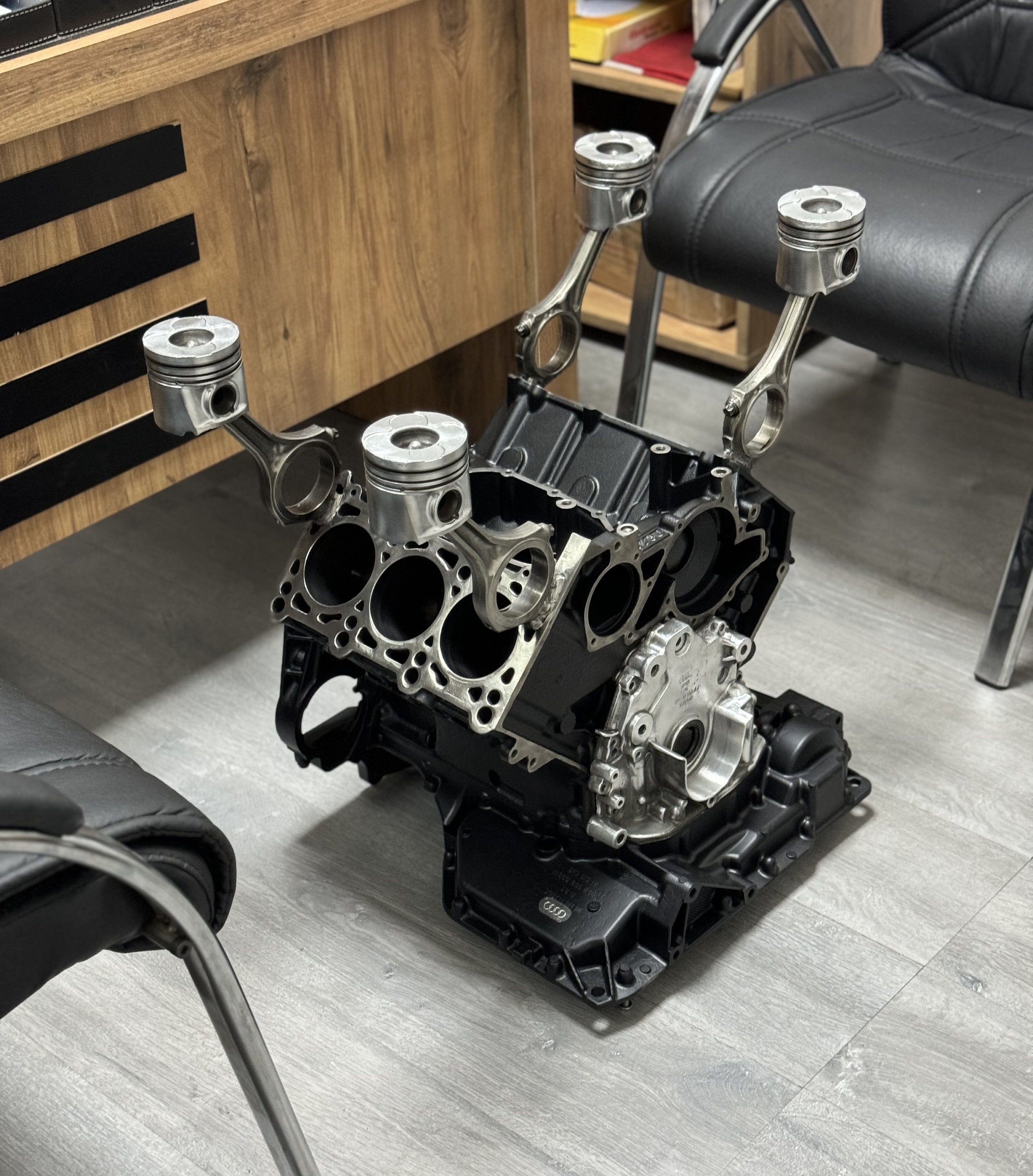 V6 Engine Block Table // Customizable Man Cave Furniture // Handmade ...
