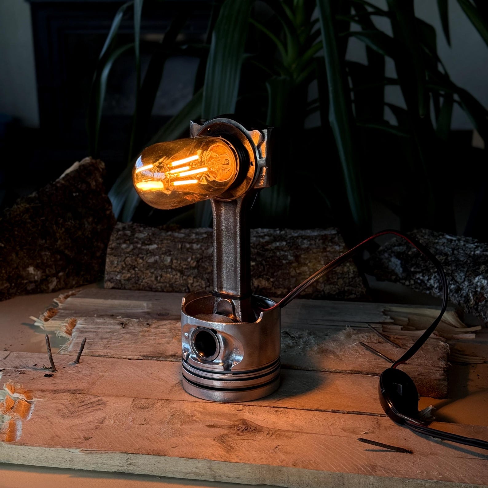 Piston Lamp / Real Car Engine Parts / Piston Table-shelf Lamp ...