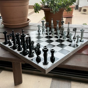 Chess From Bolts and Nuts / Real Car Engine Parts / Completely Handmade ...