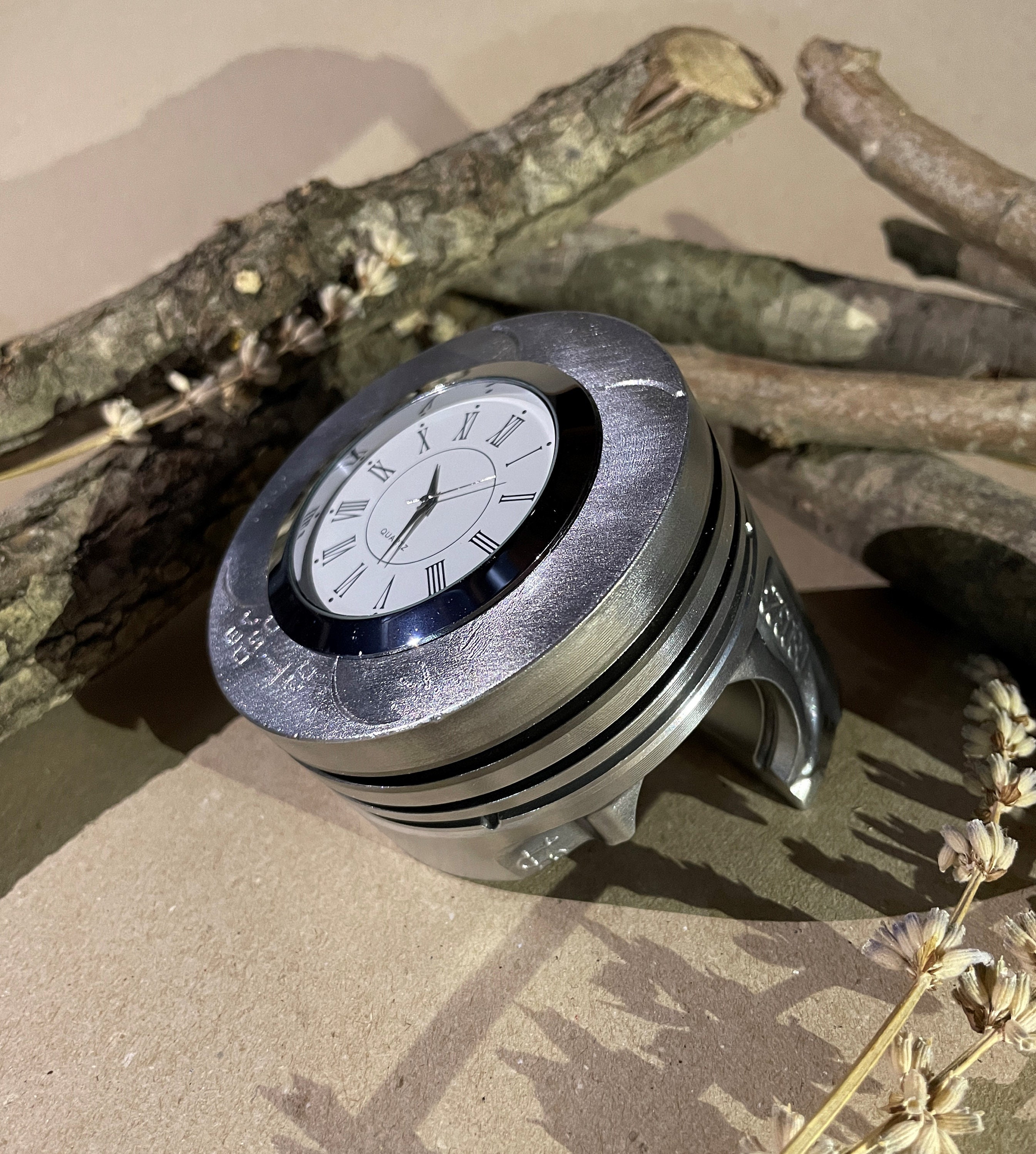 Piston Table Clock / Real Car Engine Parts / Office Clock / - Etsy