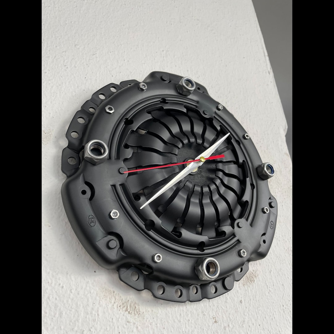 Car Clutch Wall Clock / Large Urban Clock / Handforged Clock / Gift for ...