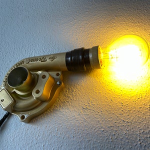 Gold Turbocharger Lamp / Real Car Engine Parts / Turbocharger Wall Lamp ...