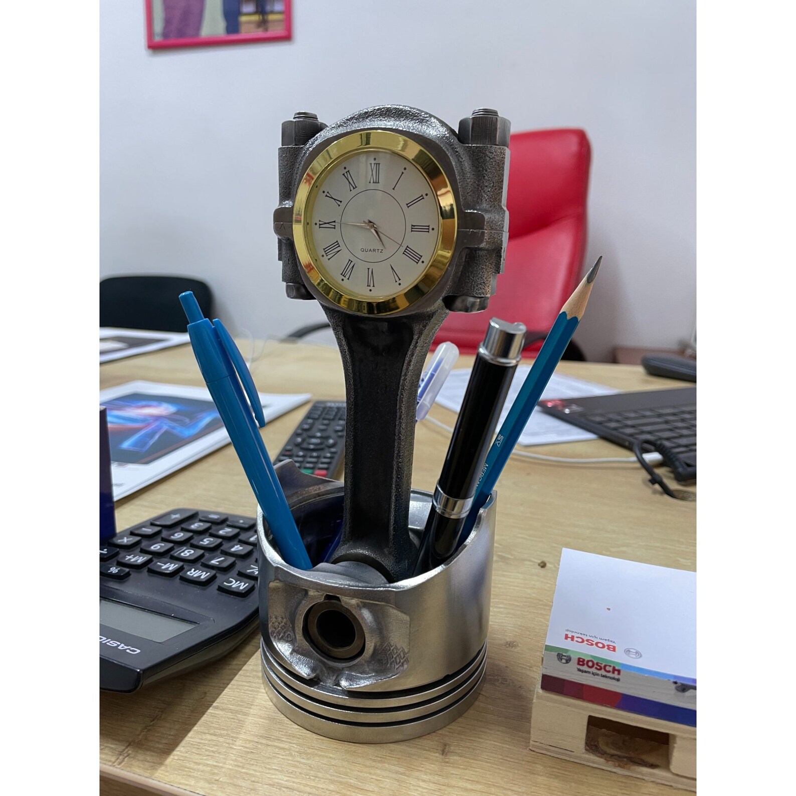 Piston Clock / Real Car Engine Parts / Piston Trinket / - Etsy