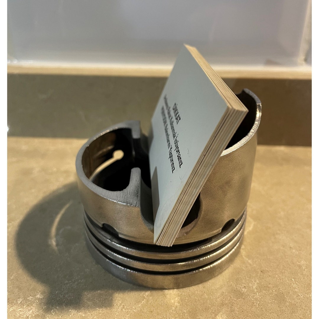 Piston Business Card Holder / Real Car Engine Parts / Gift for Men - Etsy