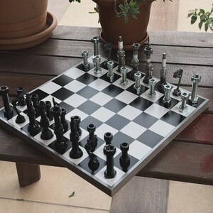 Spark Plug Chess Set | Real Car Engine Parts | Industrial Chess Board ...