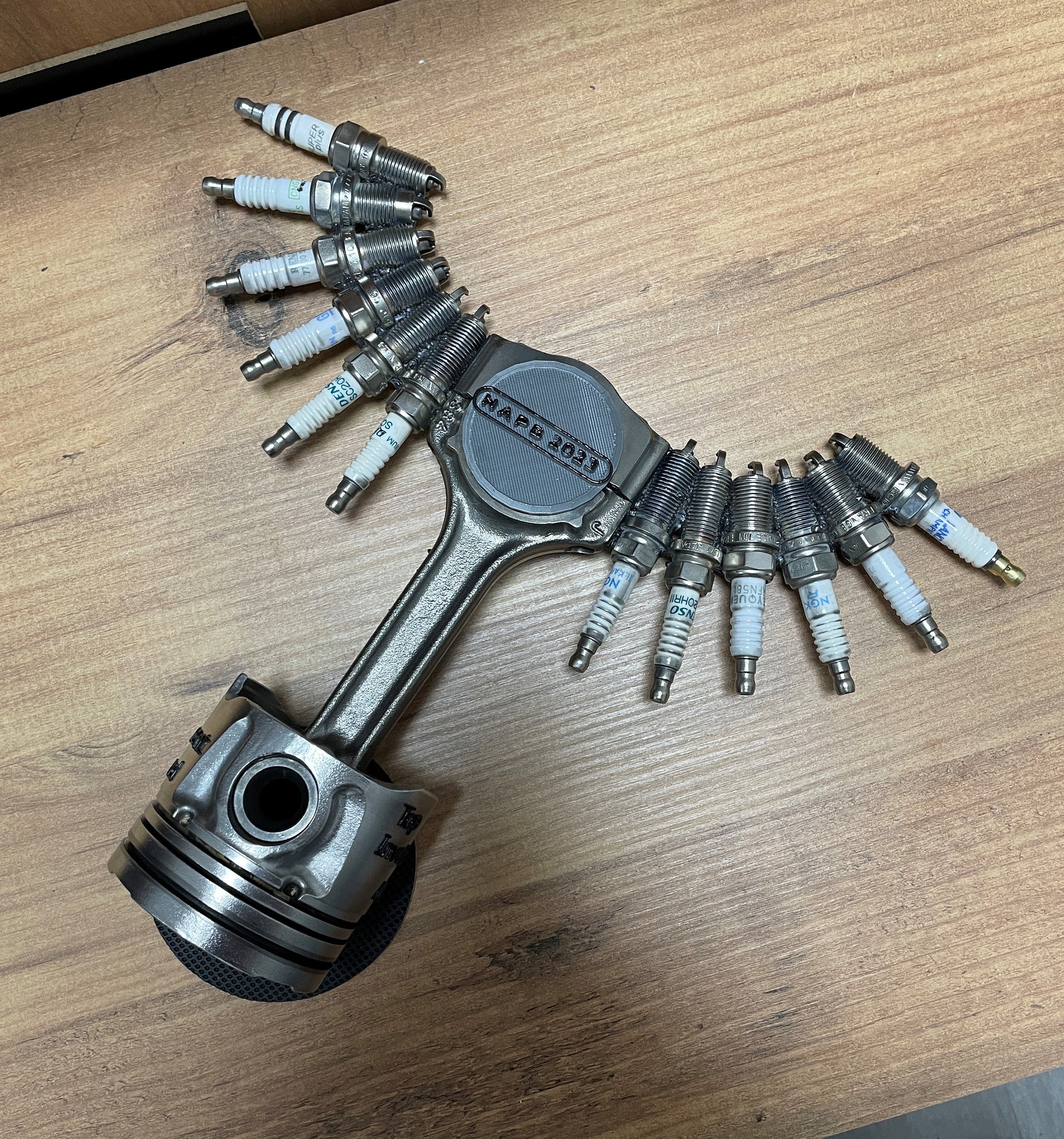 Piston CUP / Real Car Engine Parts / Decorative Piston With Spark Plug ...