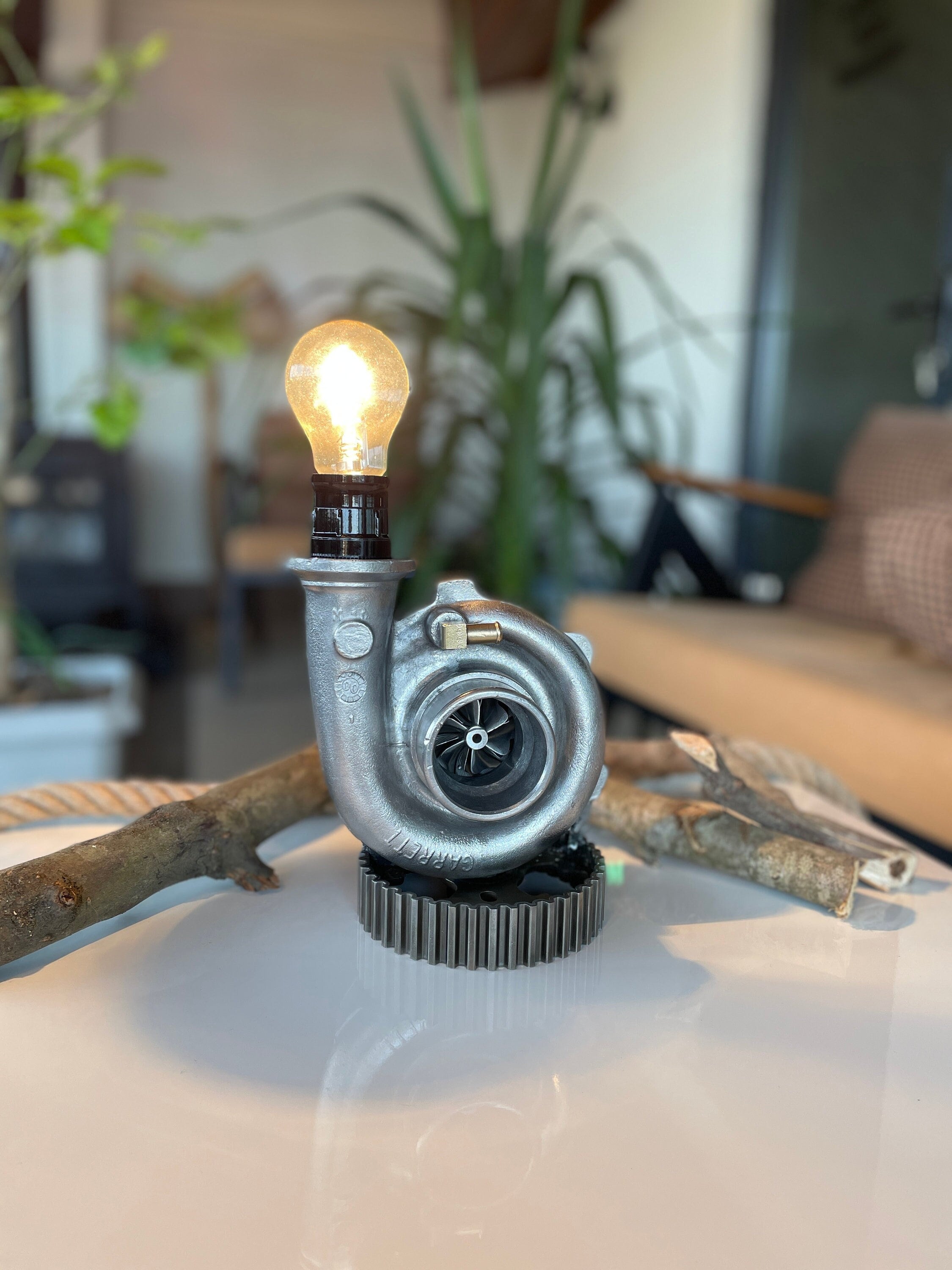 Turbocharger Lamp / Real Car Engine Parts / Upcycling / Handmade ...