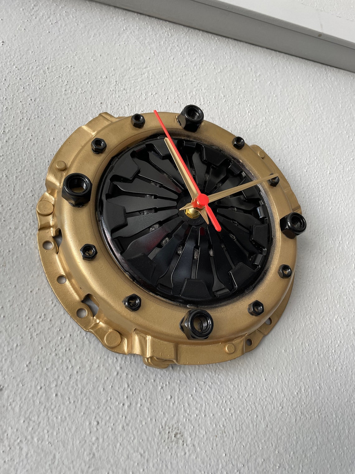 Gold Car Clutch Wall Clock / Large Urban Clock / Handforged - Etsy