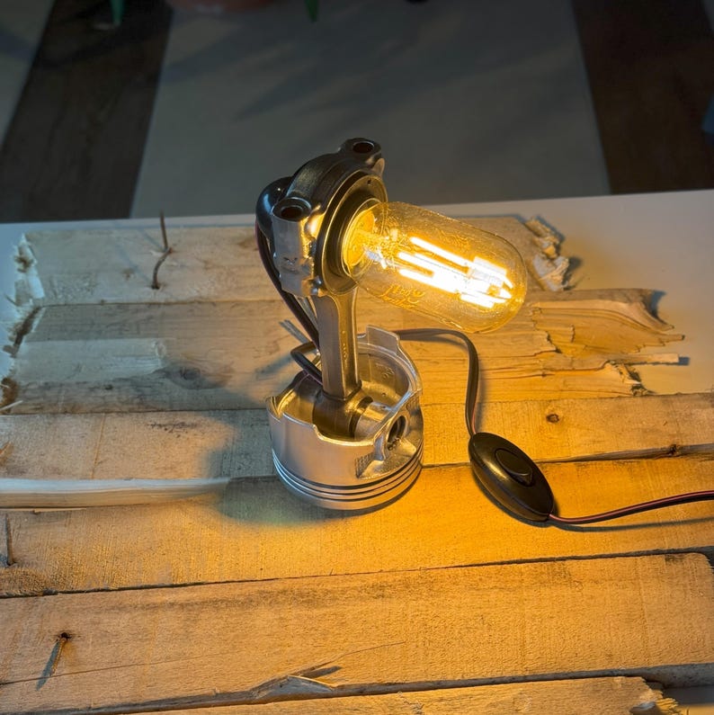Piston Lamp / Real Car Engine Parts / Piston Table-shelf Lamp ...