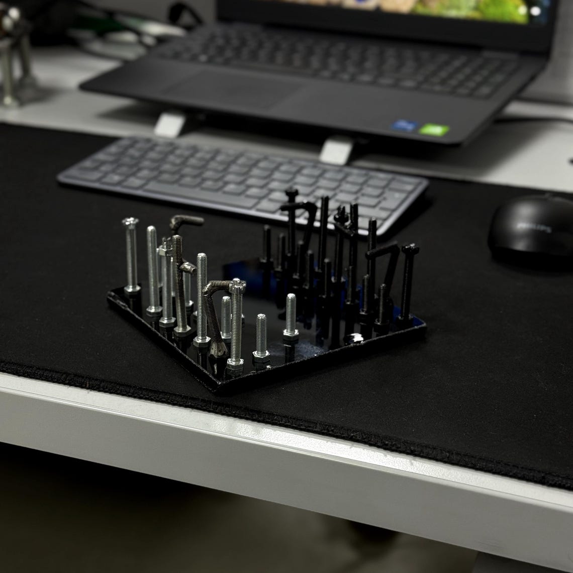 Mini Bolt & Nut Chess Set | Real Metal Hardware | Handmade Industrial ...