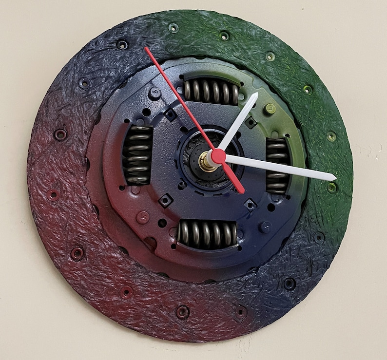 Personalized Clutch Clock / Real Car Engine Parts / - Etsy