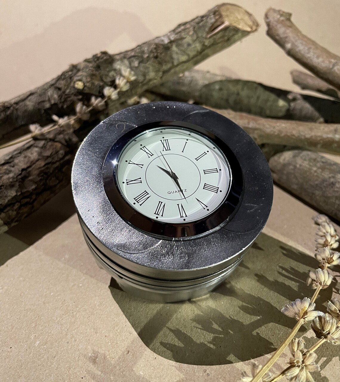 Piston Table Clock / Real Car Engine Parts / Office Clock / - Etsy