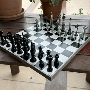 Spark Plug Chess Set | Real Car Engine Parts | Industrial Chess Board ...