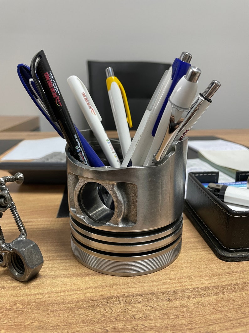Piston Pen Holder | Real Car Engine Parts | Desk Organizer - Etsy