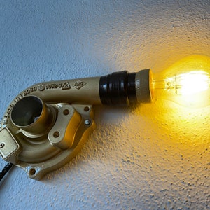 Gold Turbocharger Lamp / Real Car Engine Parts / Turbocharger Wall Lamp ...