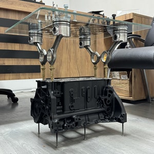 Engine Block Chess Table // Customizable Man Cave Furniture // Handmade ...