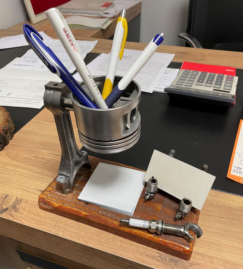 Personalized Wooden Piston Office Pen Holder / Real Car Engine - Etsy