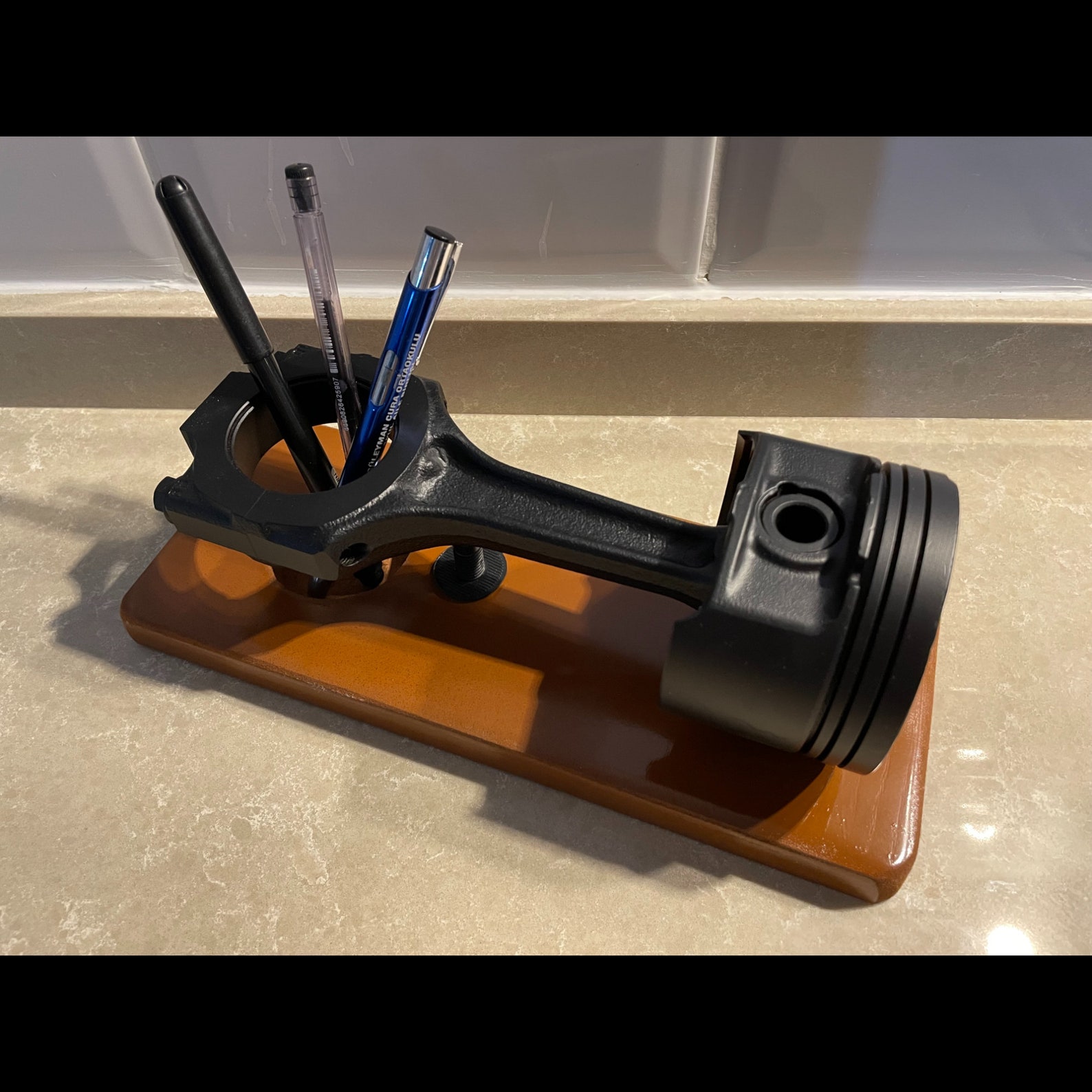 Piston Pen Holder / Real Car Engine Parts / Piston Pencil Case | Etsy