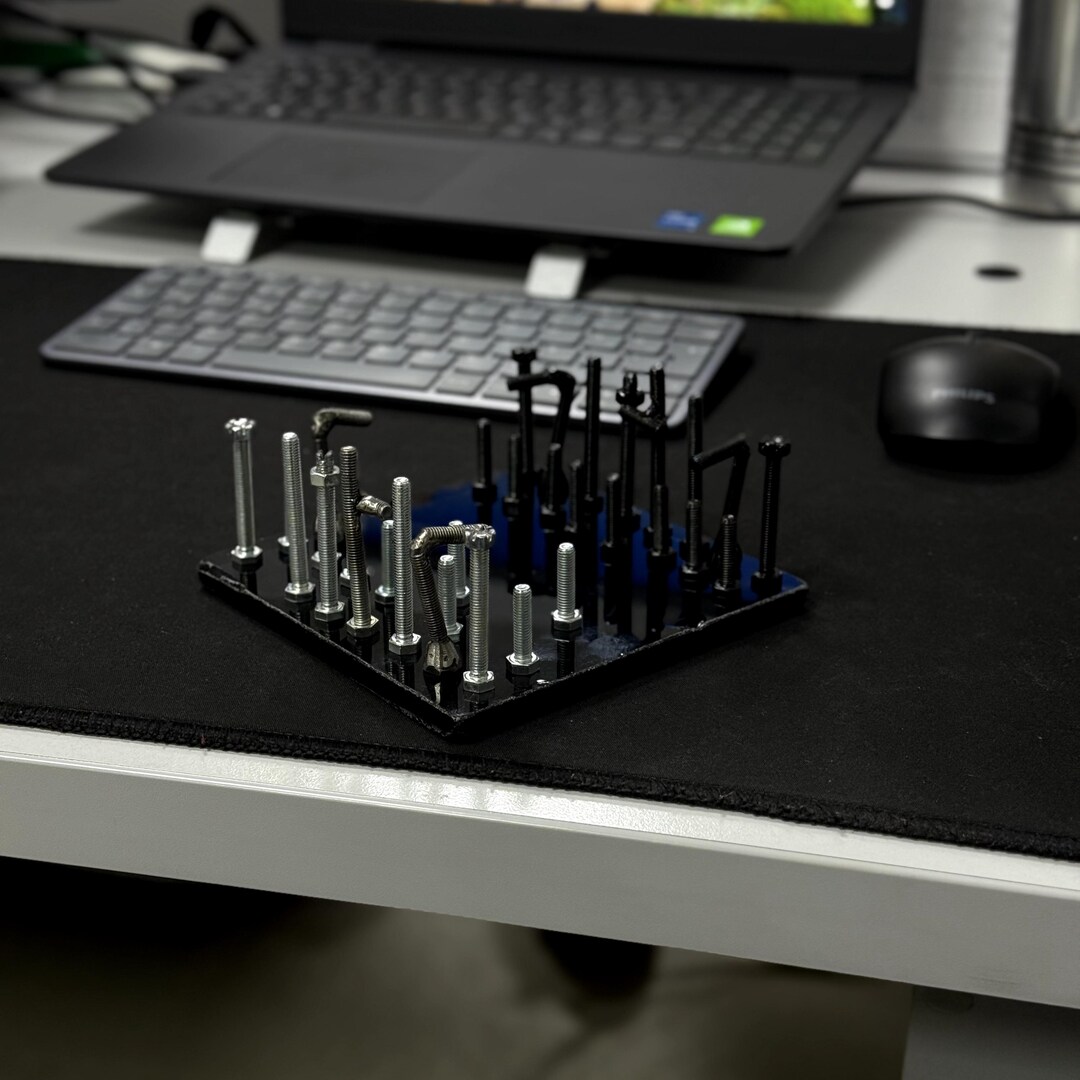 Mini Bolt & Nut Chess Set | Real Metal Hardware | Handmade Industrial ...