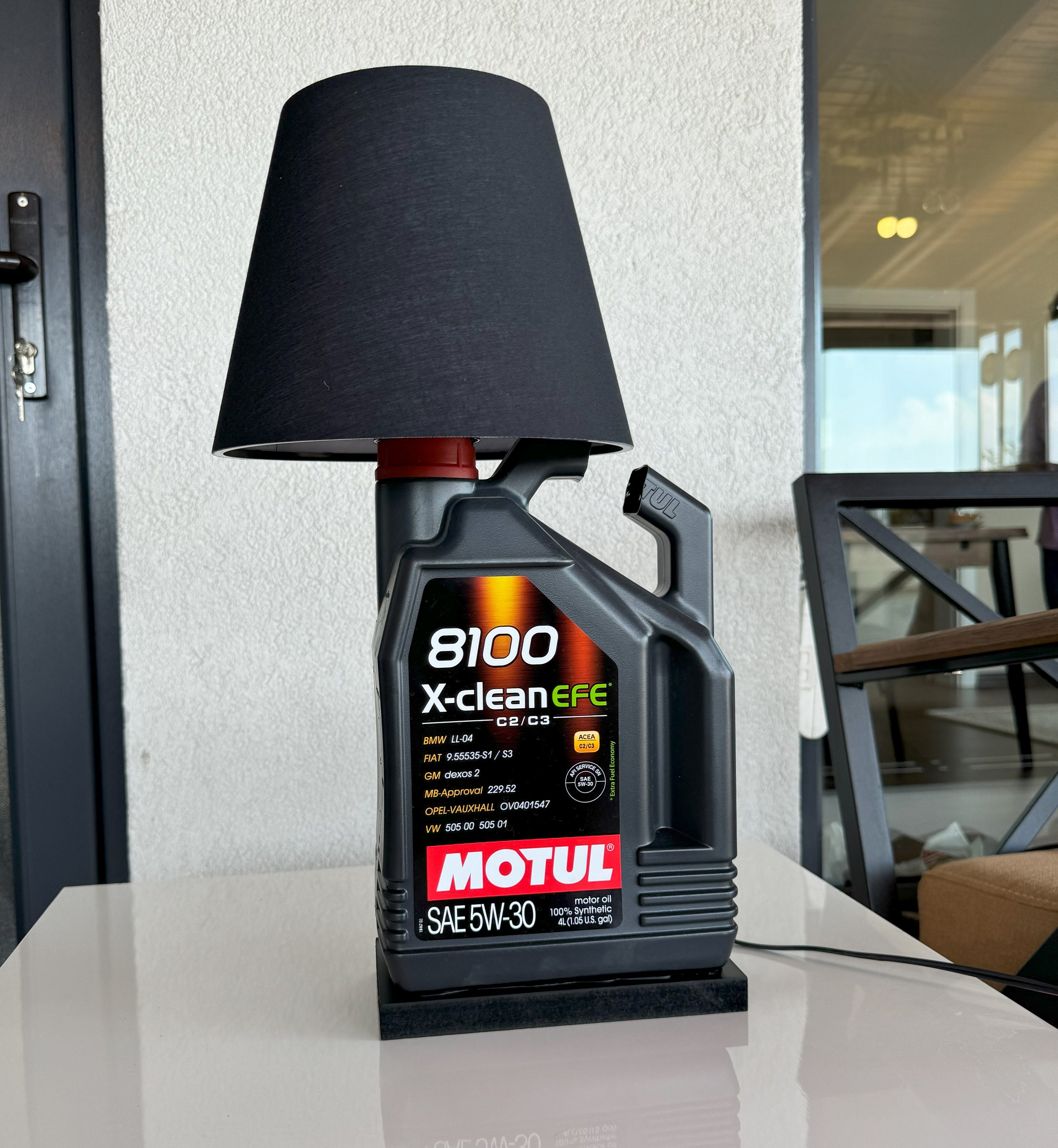 Motor Oil Bottle Lamp / Real Car Engine Parts / Upcycling / Handmade ...