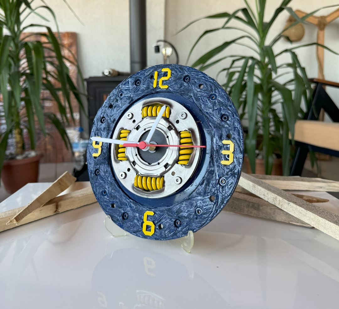 Personalized Clutch Clock / Real Car Engine Parts / Personalized! - Etsy