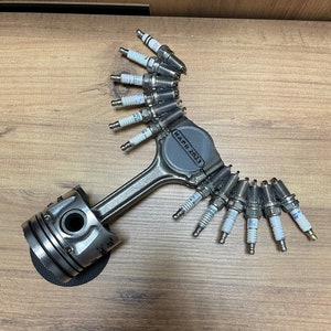 Piston CUP / Real Car Engine Parts / Decorative Piston With Spark Plug ...