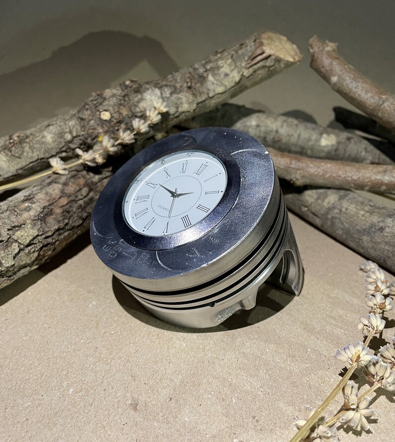 Piston Table Clock / Real Car Engine Parts / Office Clock / - Etsy