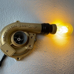 Gold Turbocharger Lamp / Real Car Engine Parts / Turbocharger Wall Lamp ...