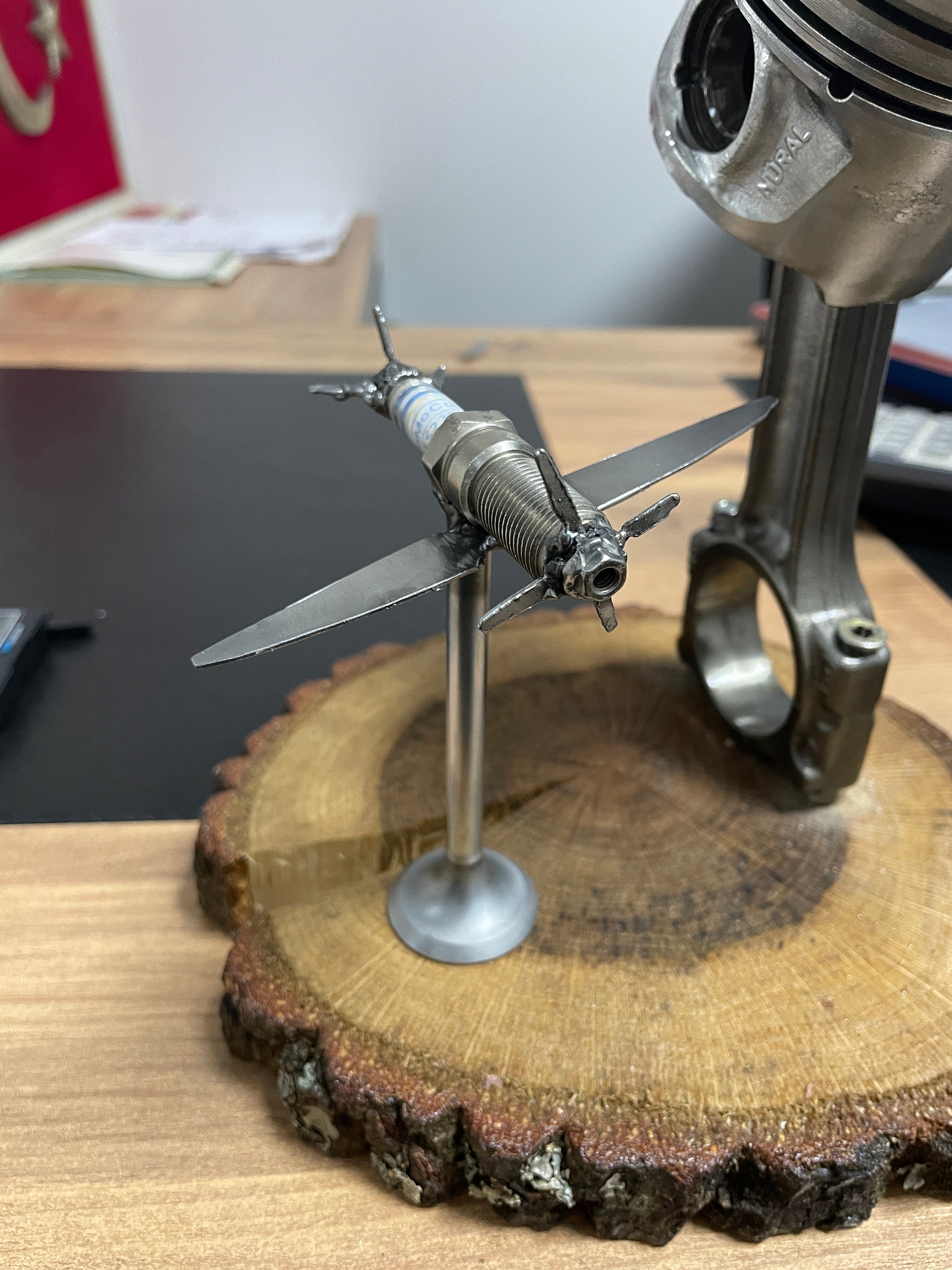 Spark Plug Airplane / Real Car Engine Parts / Handmade / Aeroplane ...