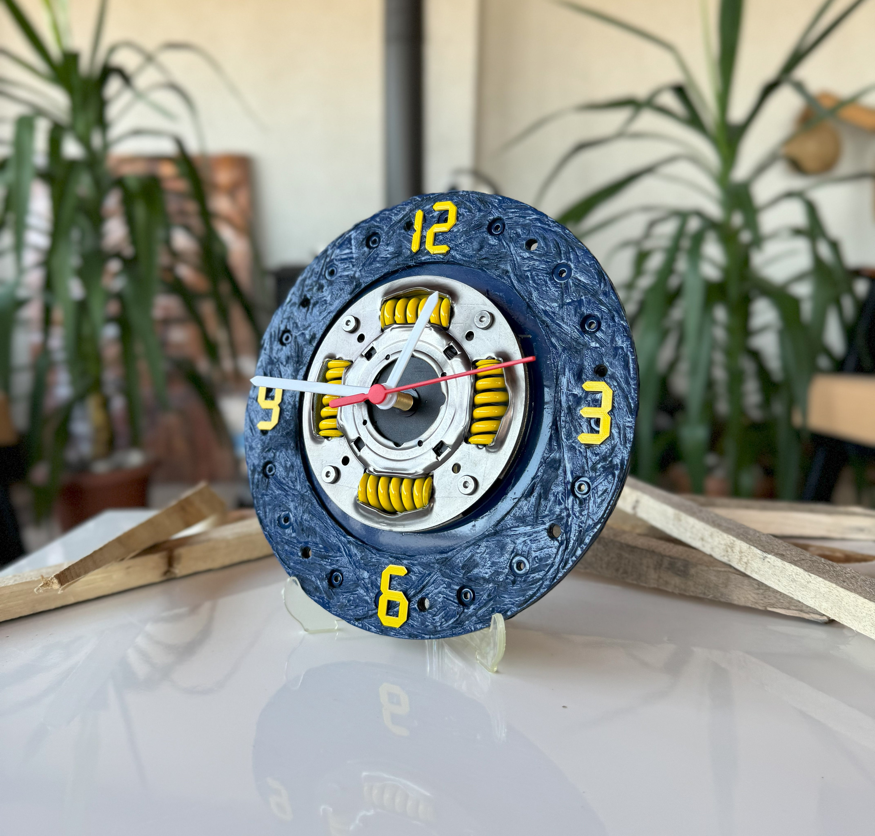 Personalized Clutch Clock / Real Car Engine Parts / Personalized! - Etsy