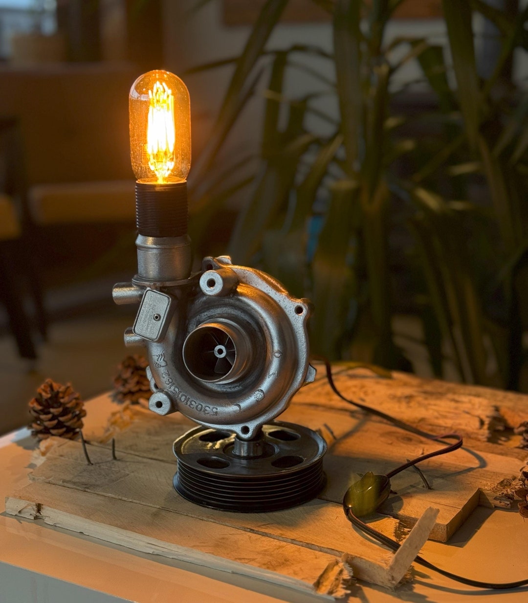 Turbocharger Lamp / Real Car Engine Parts / Upcycled / Handmade ...