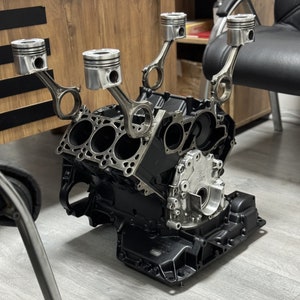 V6 Engine Block Table // Customizable Man Cave Furniture // Handmade ...
