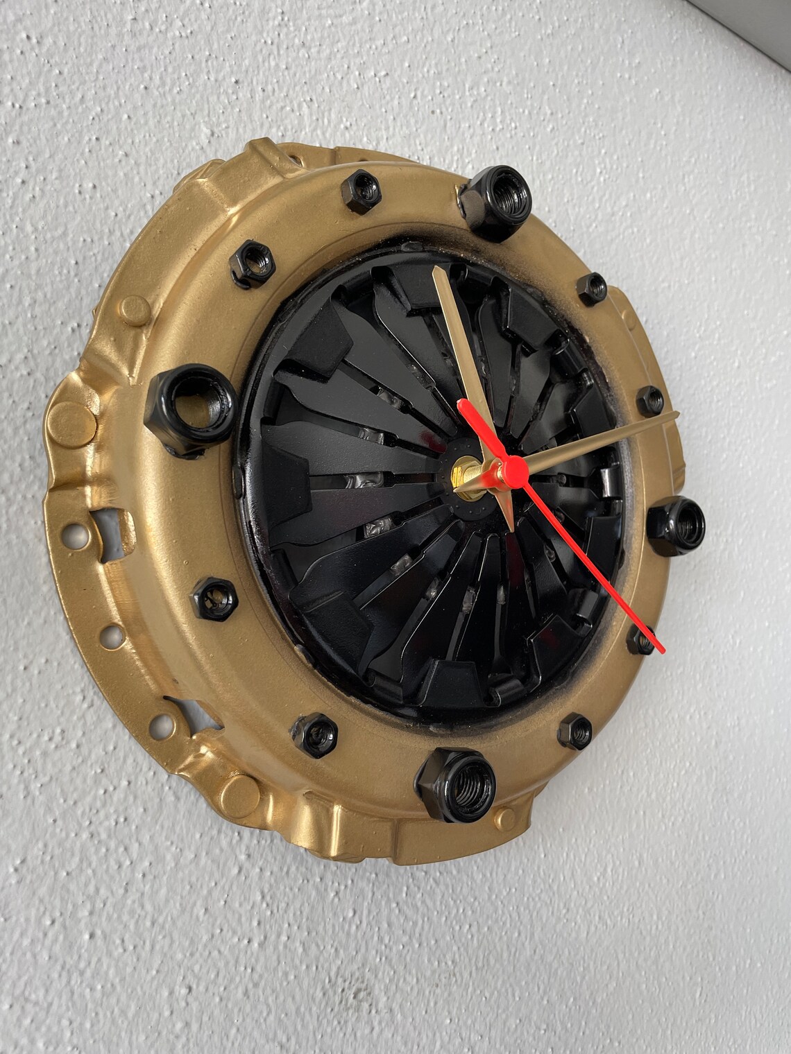 Gold Car Clutch Wall Clock / Large Urban Clock / Handforged - Etsy