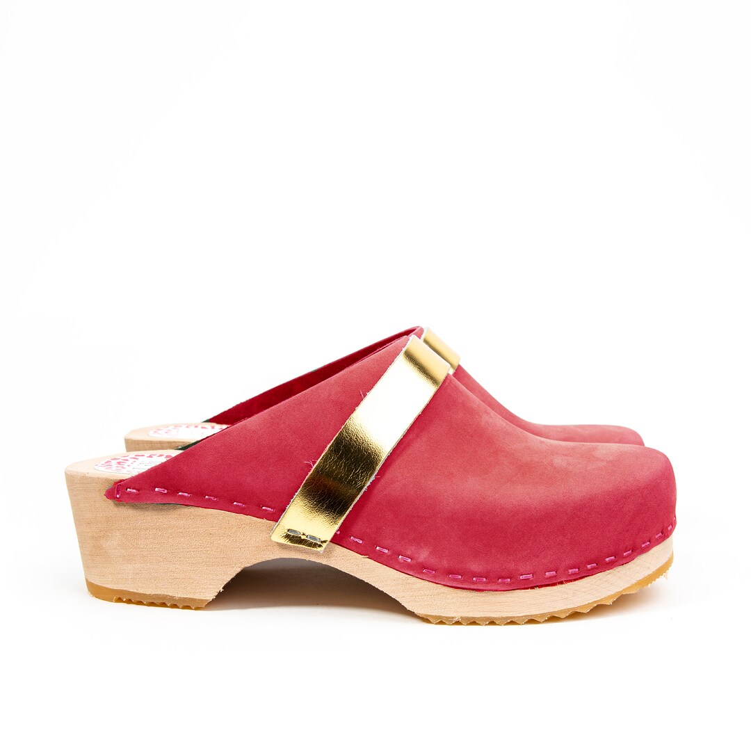 Malmö Red Gold Clog - Etsy