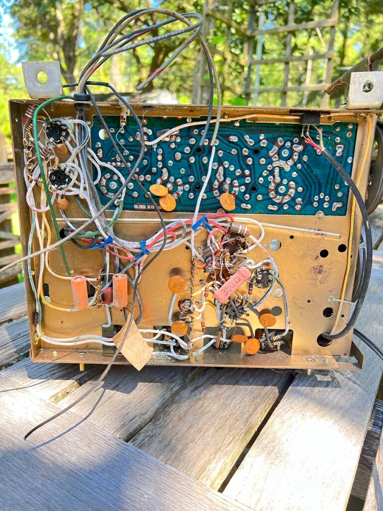 Vintage Sears Silvertone Stereo Radio Parts Innards of Cabinet. Manual ...