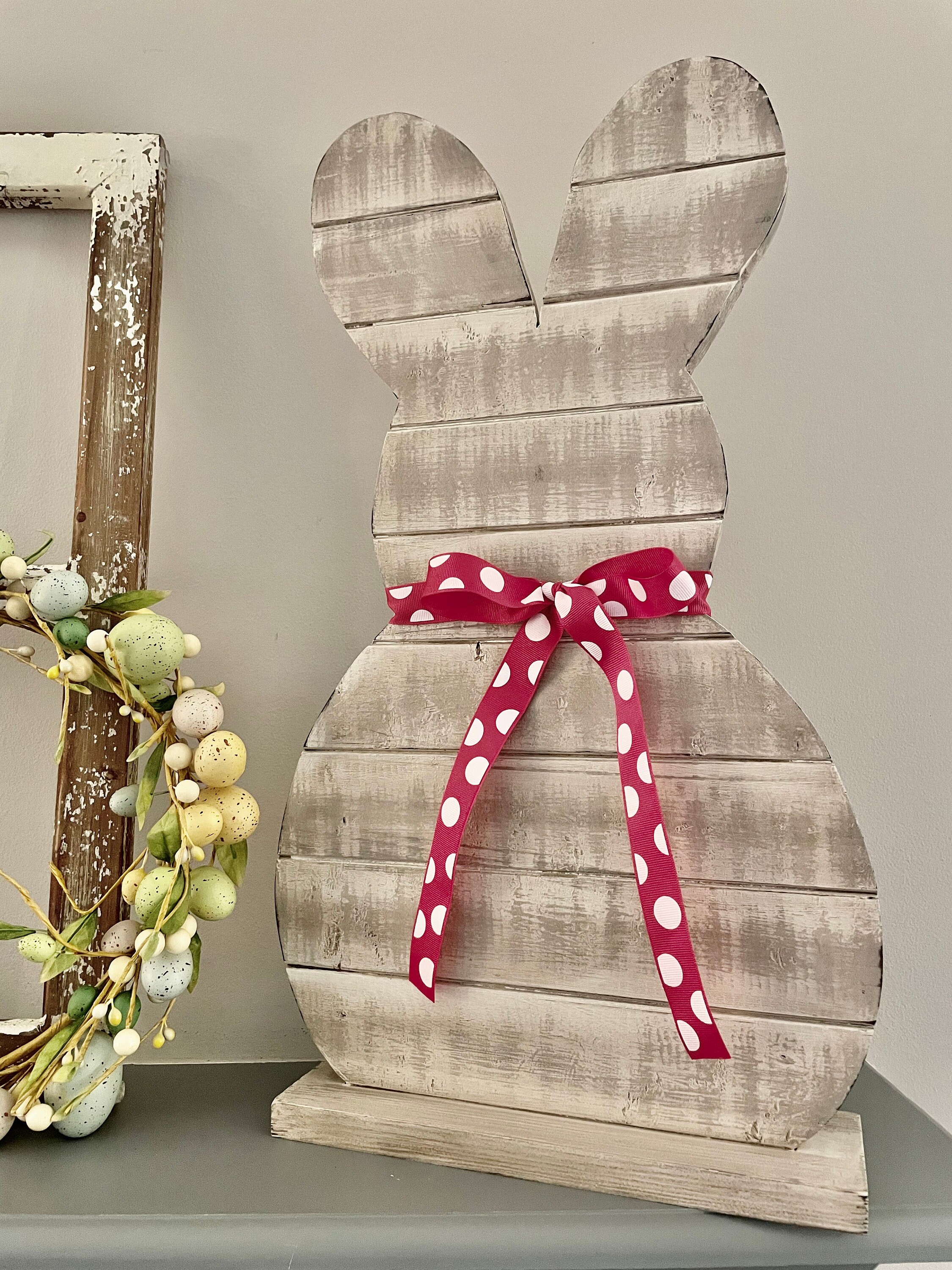 Wood Porch Bunny Rustic Rabbit Handmade Farmhouse Decor | Etsy