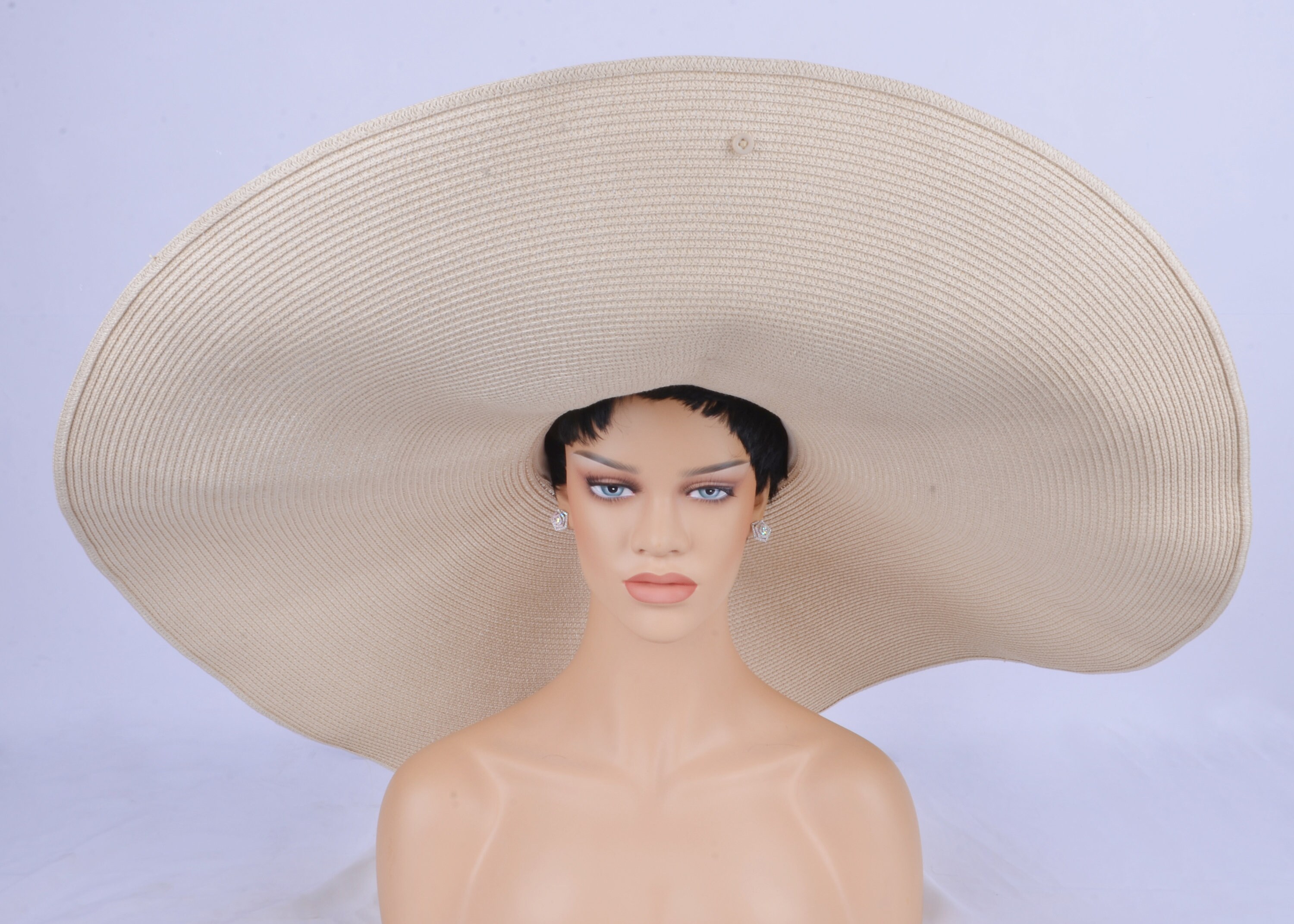 Personalized Wide Brim Oversized Beach Hat/straw Hat for Women Large ...