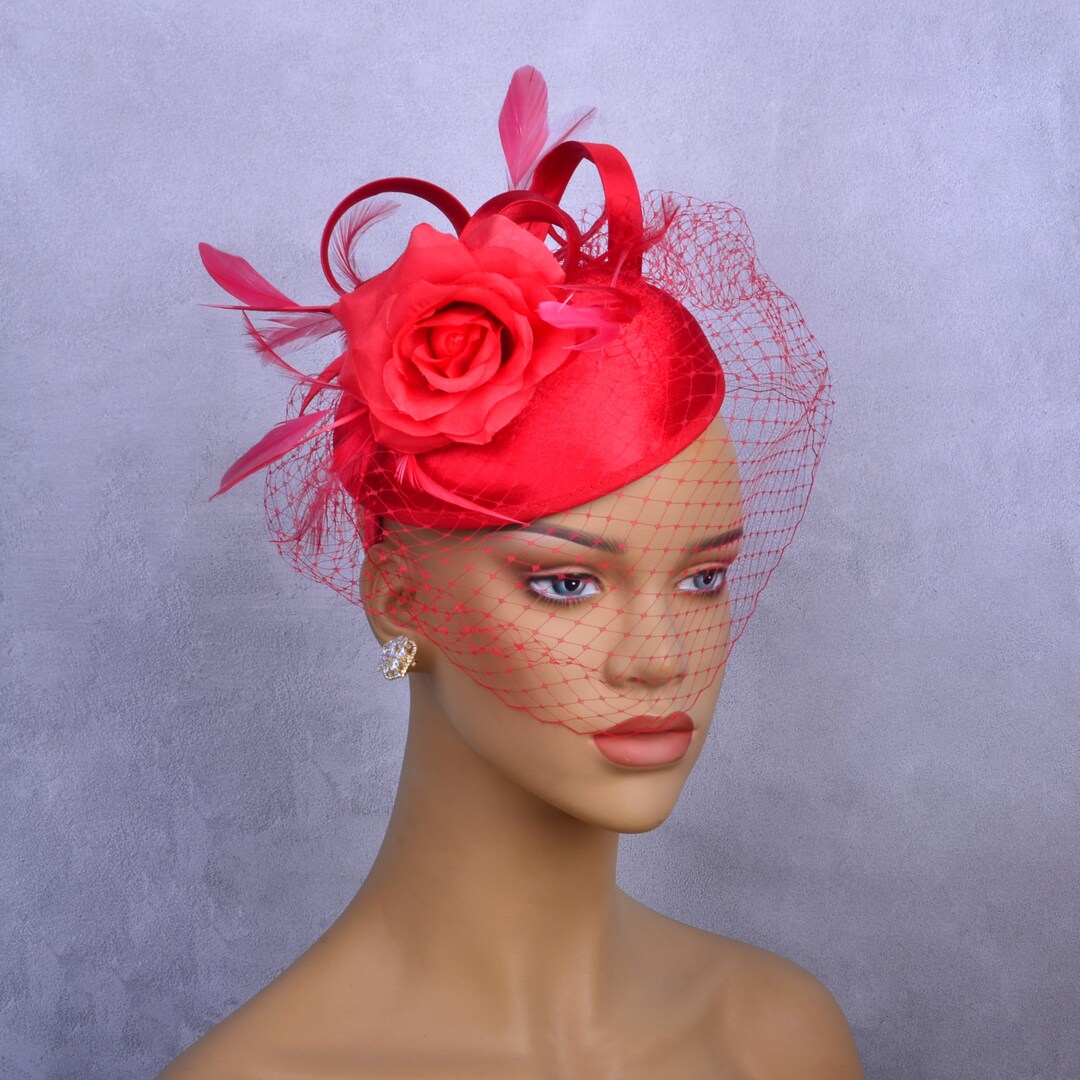 Kentucky Derby Hat With Silk Flower,tea Party Hat,british Hat,fancy Hat ...