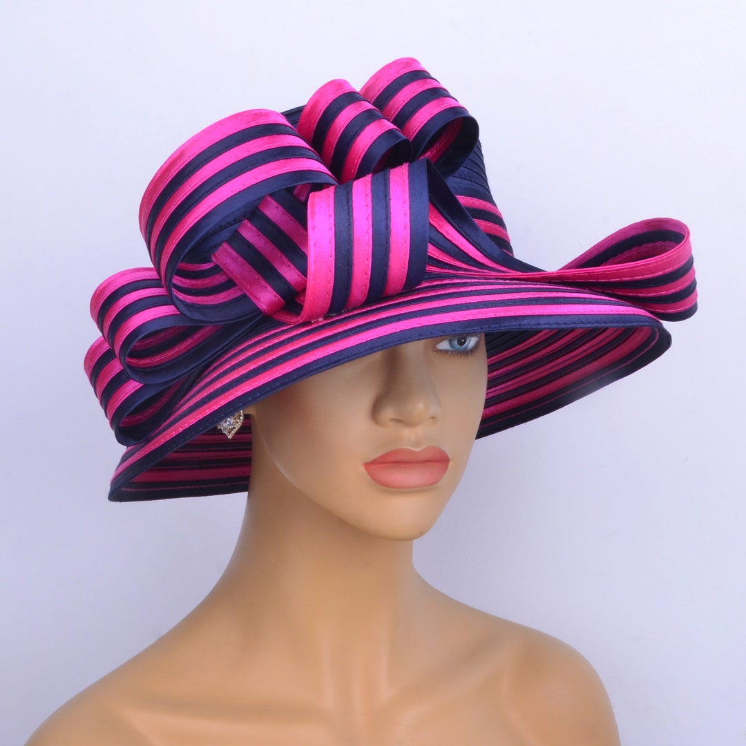 New Satin Hat,formal Hat for Church Hat Kentucky Derby,party Hat ...