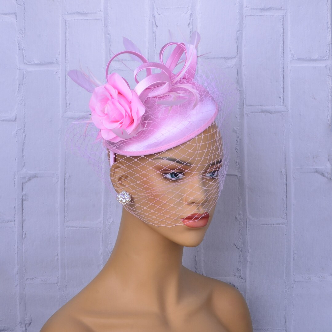 Kentucky Derby Hat With Silk Flower,tea Party Hat,british Hat,fancy Hat ...