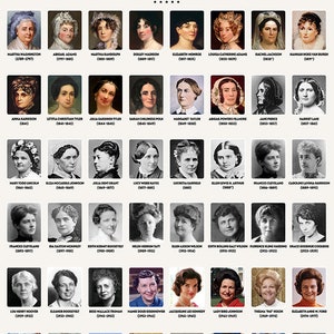 The First Ladies of the United States - Art Print - USA First Ladies ...