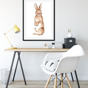 Rabbit Watercolor - Rabbit Art Print - Rabbit Painting - Rabbit Nursery ...