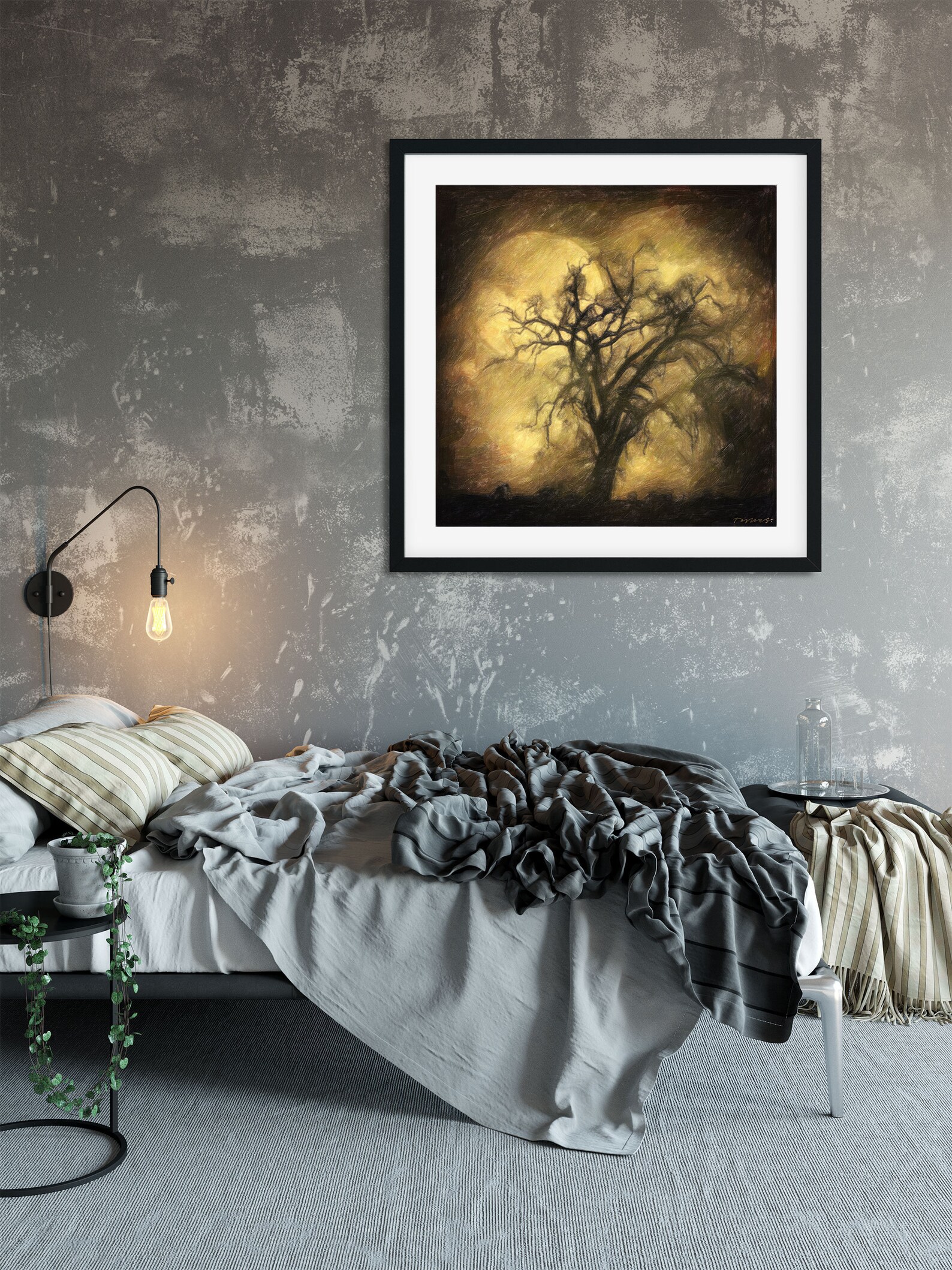 After Tree Oil Painting Art Print Gothic Tree Wall Art | Etsy