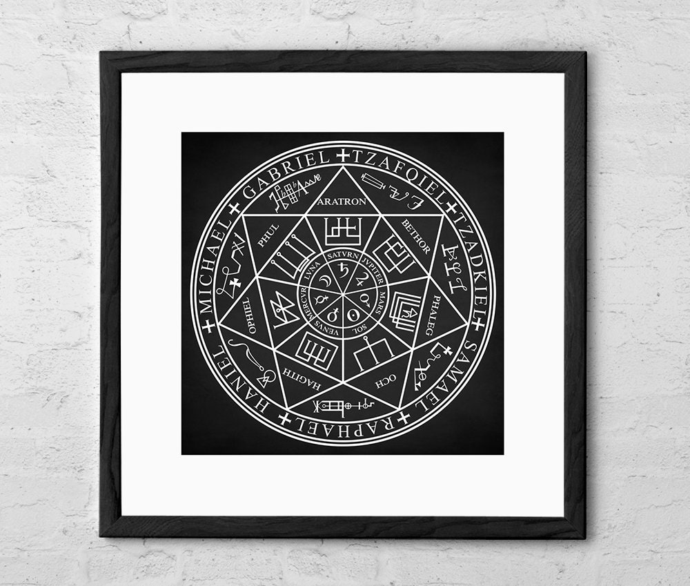 Seals of the Seven Archangels - Art Print - Sacred Geometry Poster ...